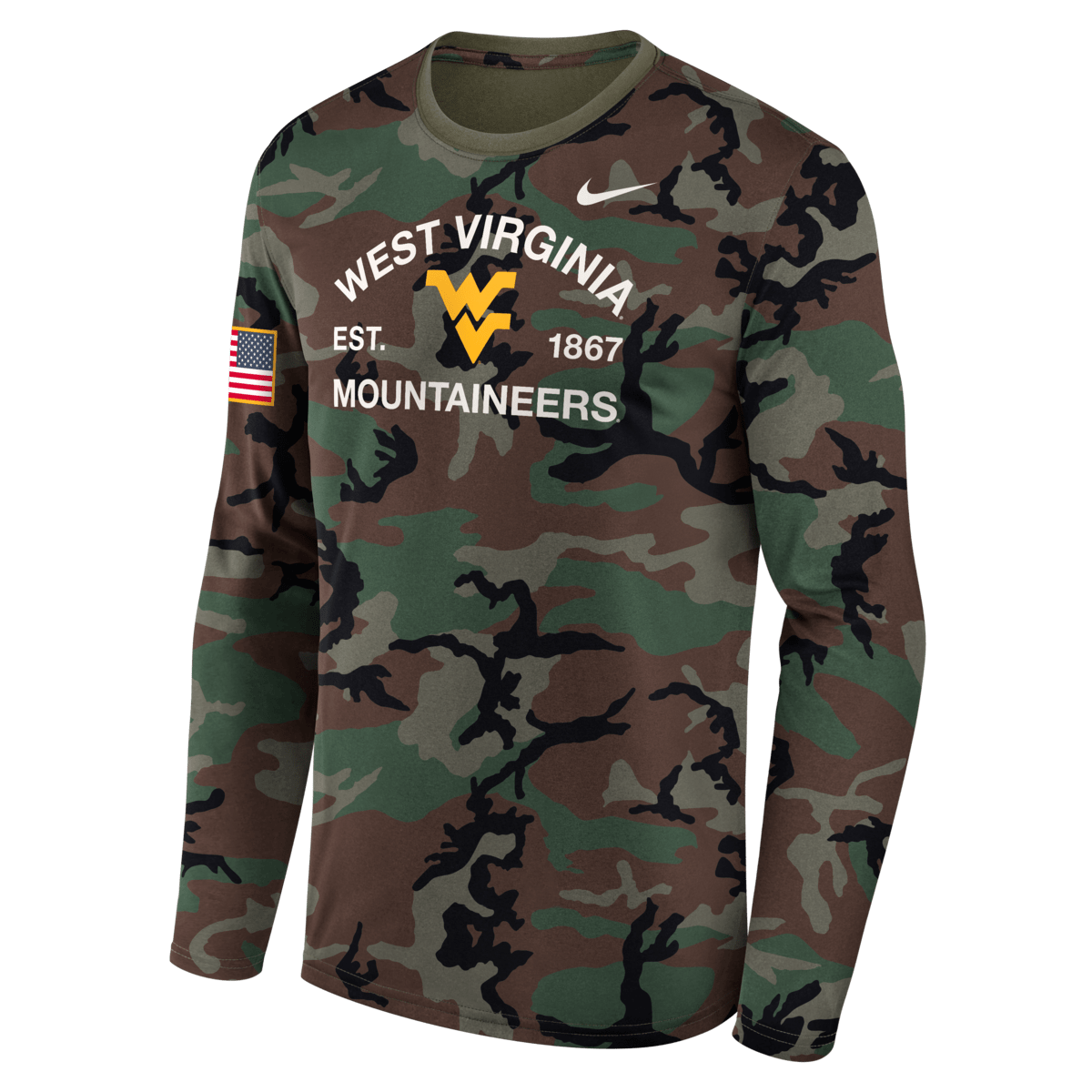 Nike Men's Nike Camo West Virginia Mountaineers 2025 Military ...