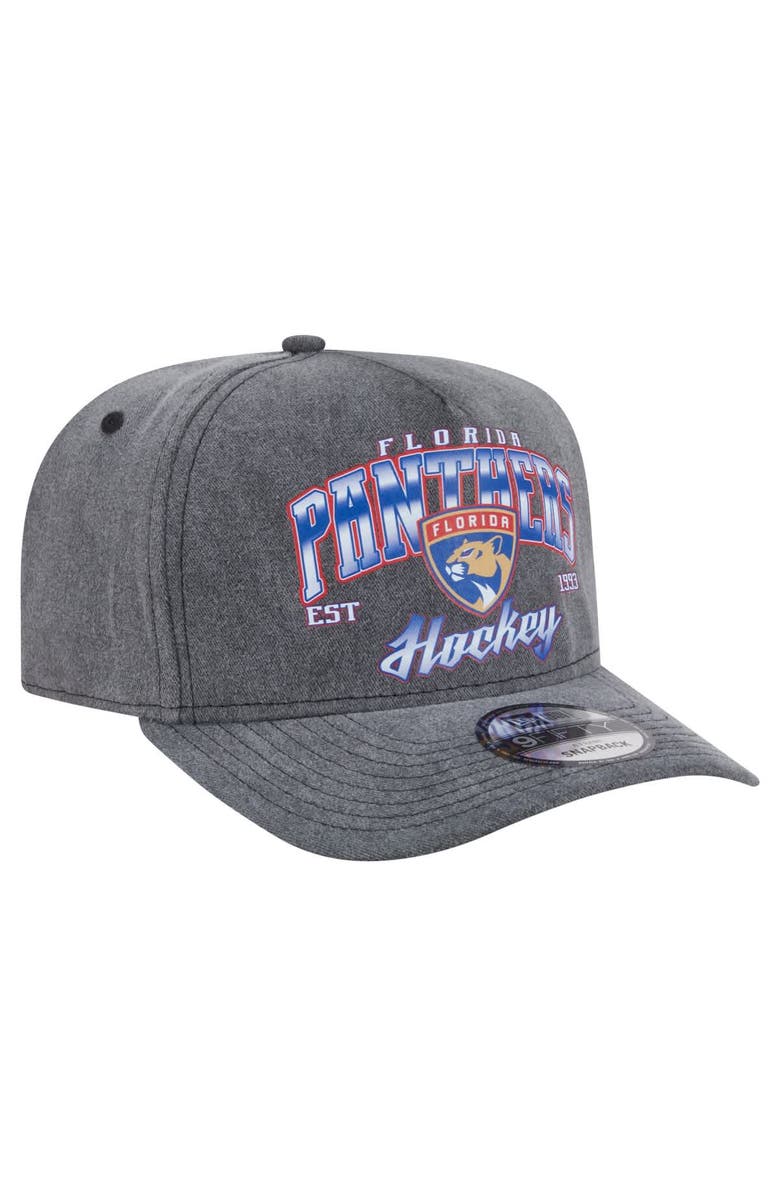 New Era Men's New Era Charcoal Florida Panthers Throwback Washed A ...