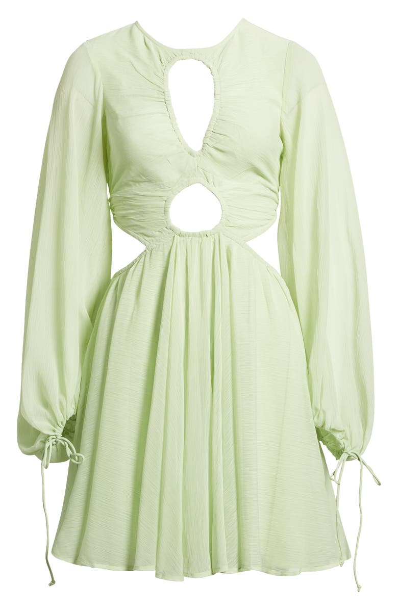 ASOS DESIGN Long Sleeve Cutout Skater Dress | Nordstromrack