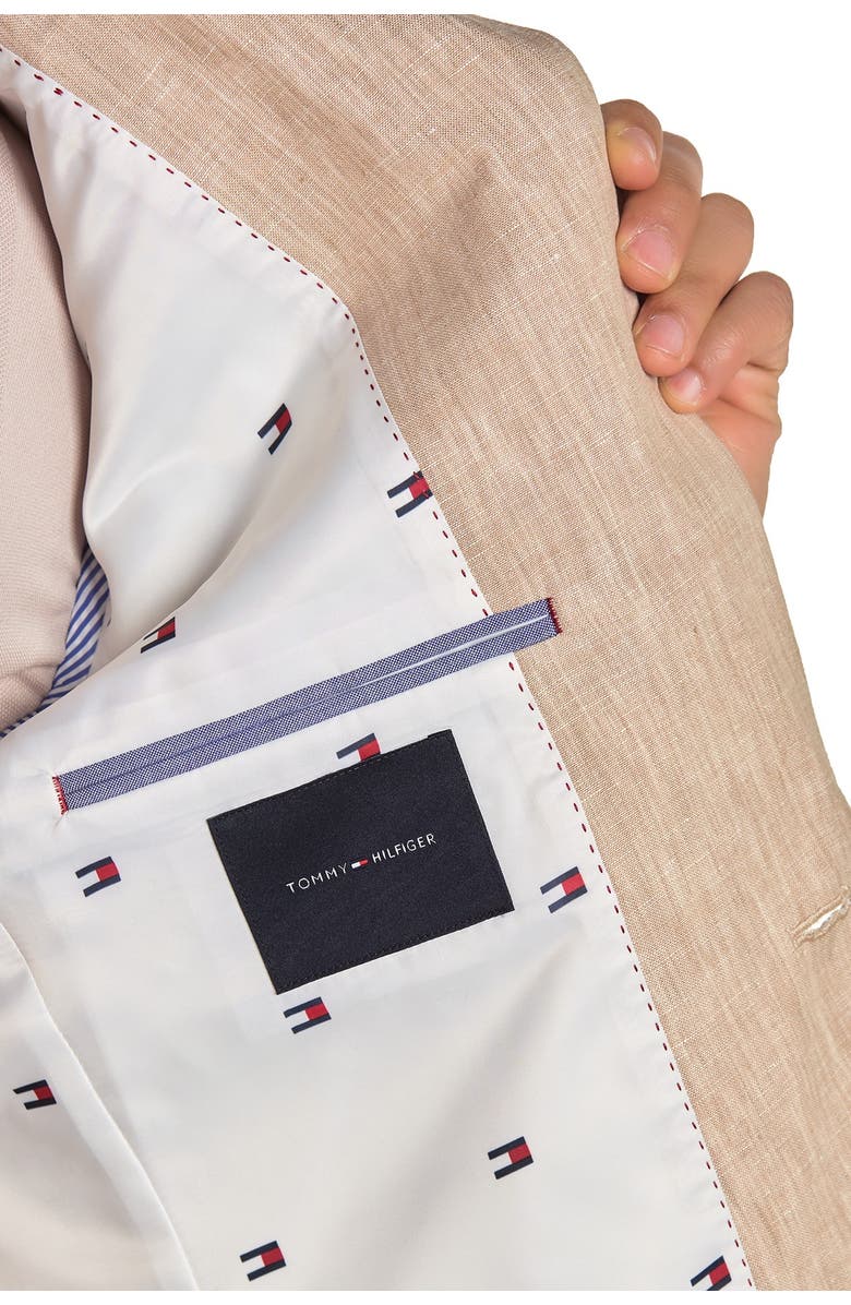 Tommy Hilfiger Light Tan Solid Two Button Notch Lapel Linen Suit ...