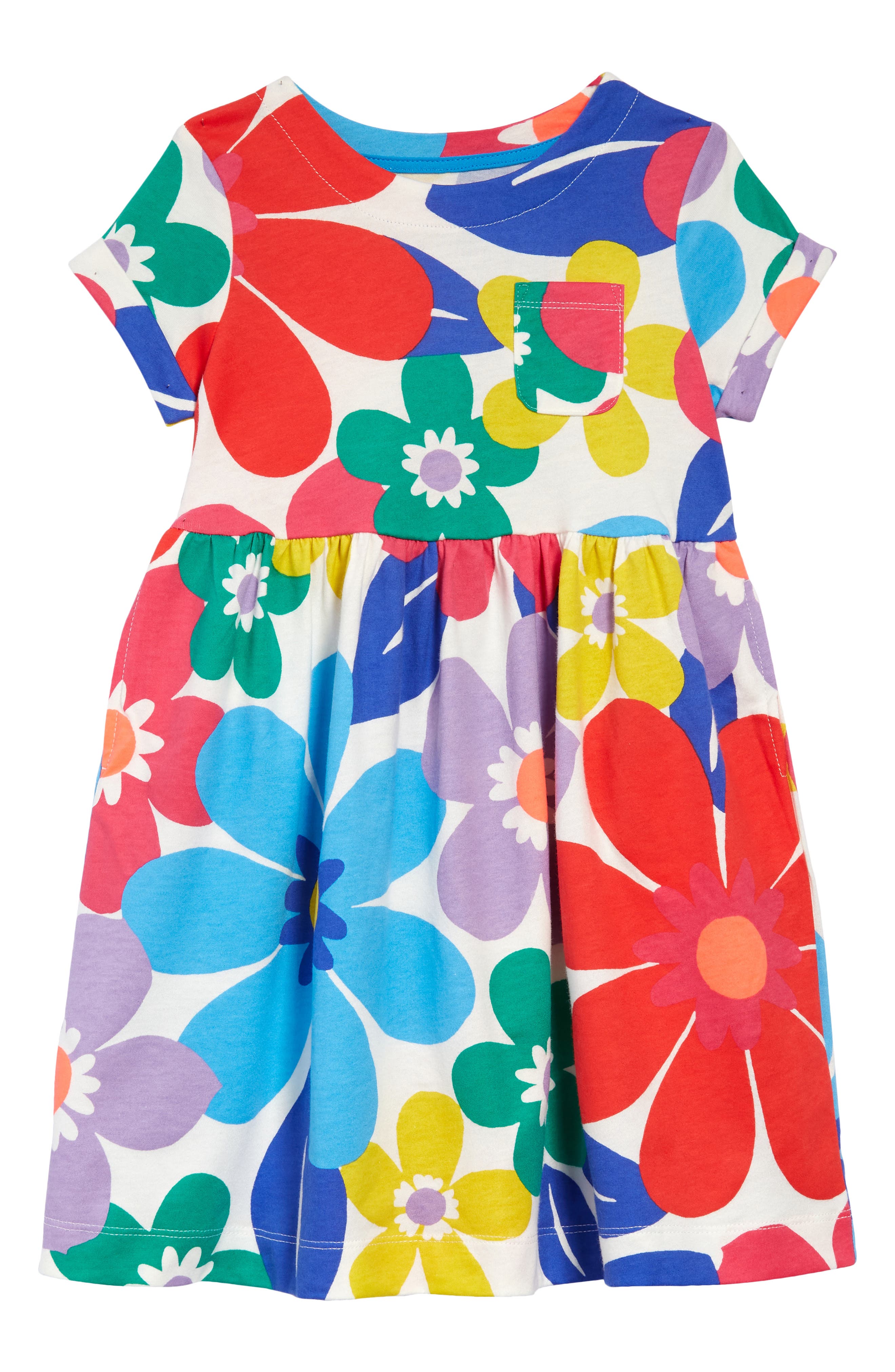 Mini Boden Kids' Wild Animal Print Cotton Dress | Nordstromrack