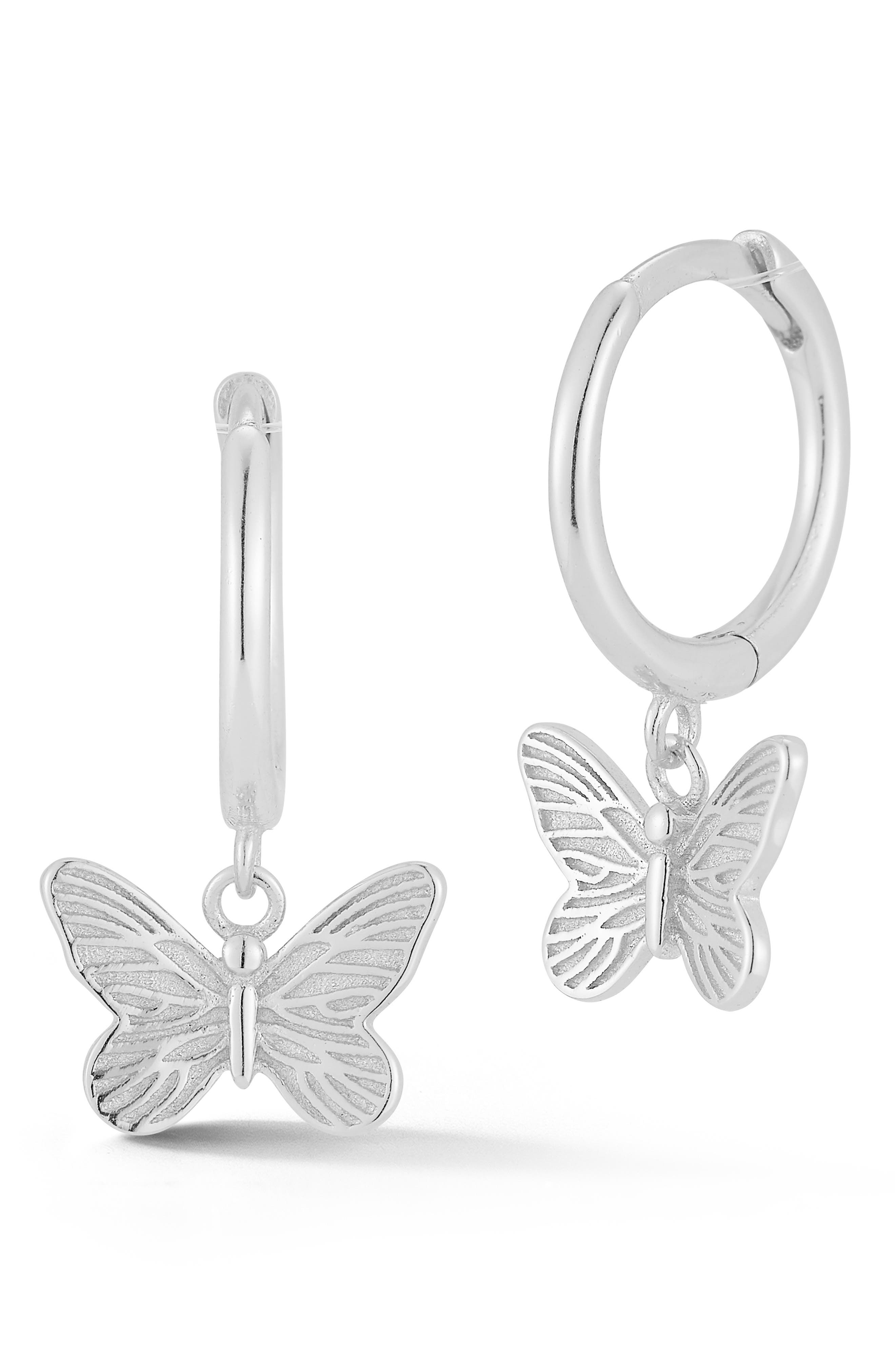 GLAZE JEWELRY Butterfly Huggie Hoop Earrings | Nordstromrack