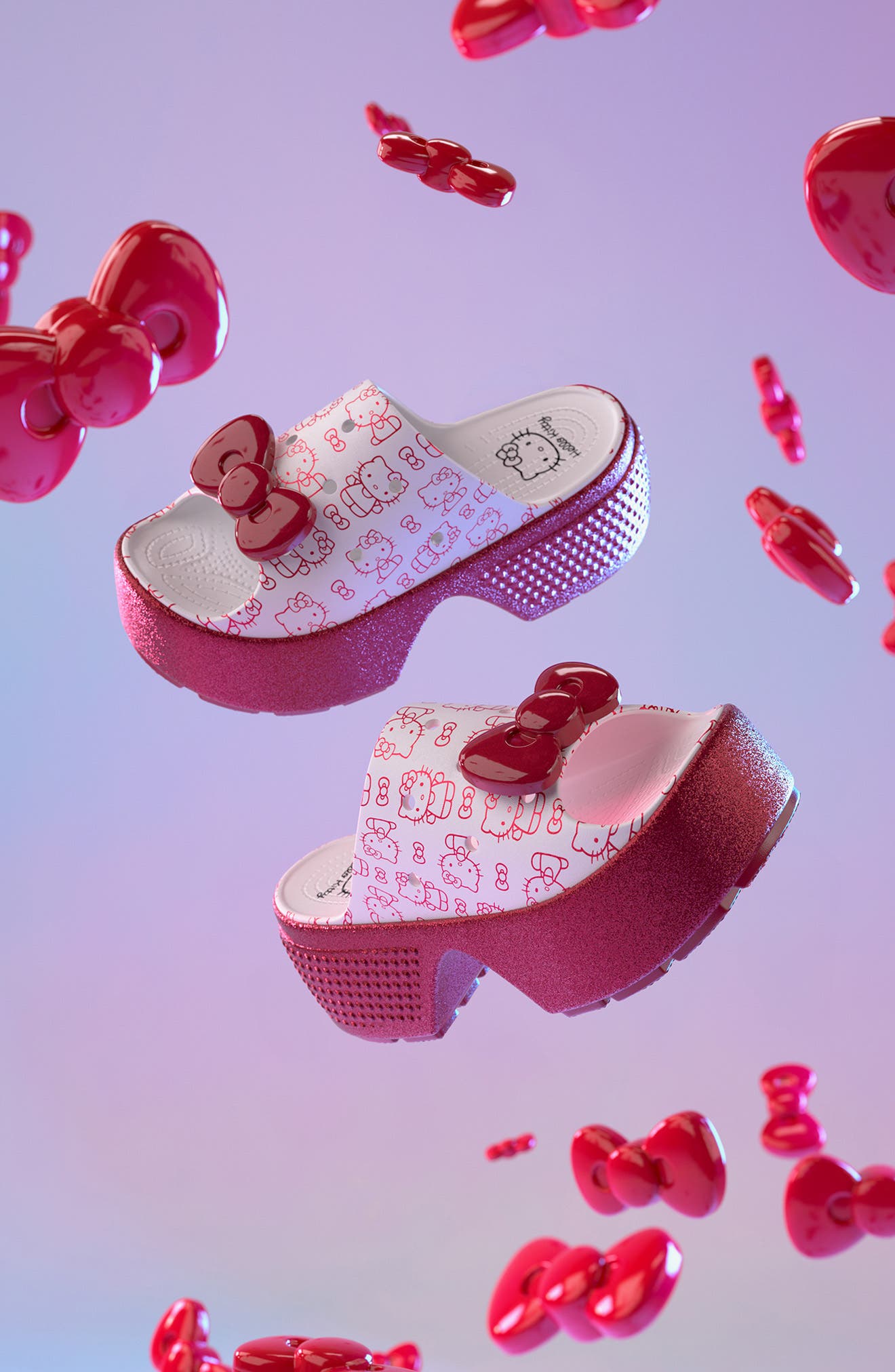 CROCS Gender Inclusive Hello Kitty Stomp Platform Slide Sandal ...