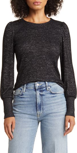 Bobeau Balloon Sleeve Knit Top | Nordstrom