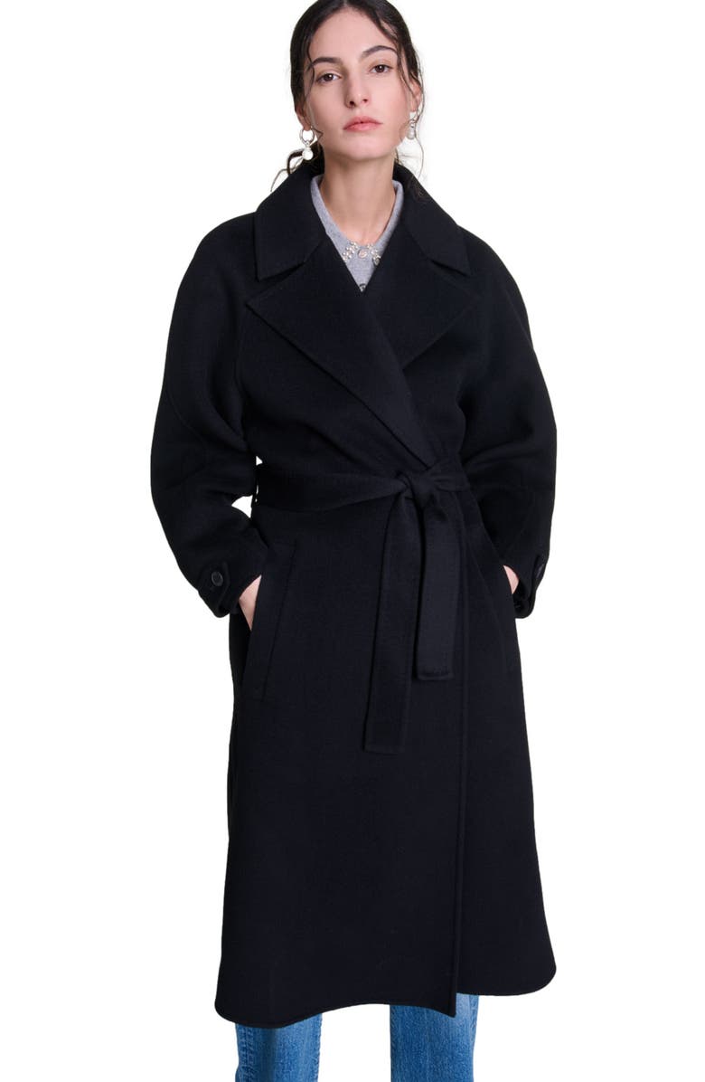 maje Double-faced mid-length coat | Nordstrom