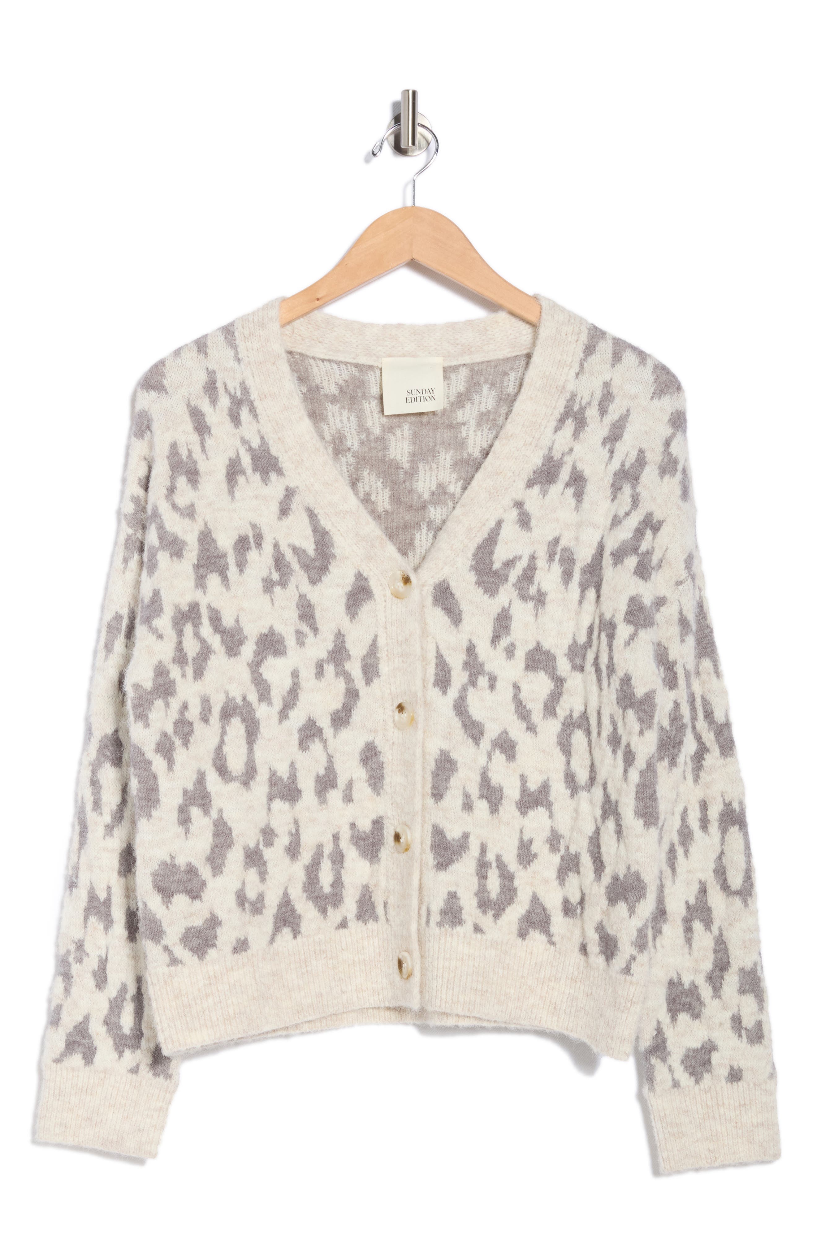 SUNDAY EDITION Leopard Print Cardigan | Nordstromrack
