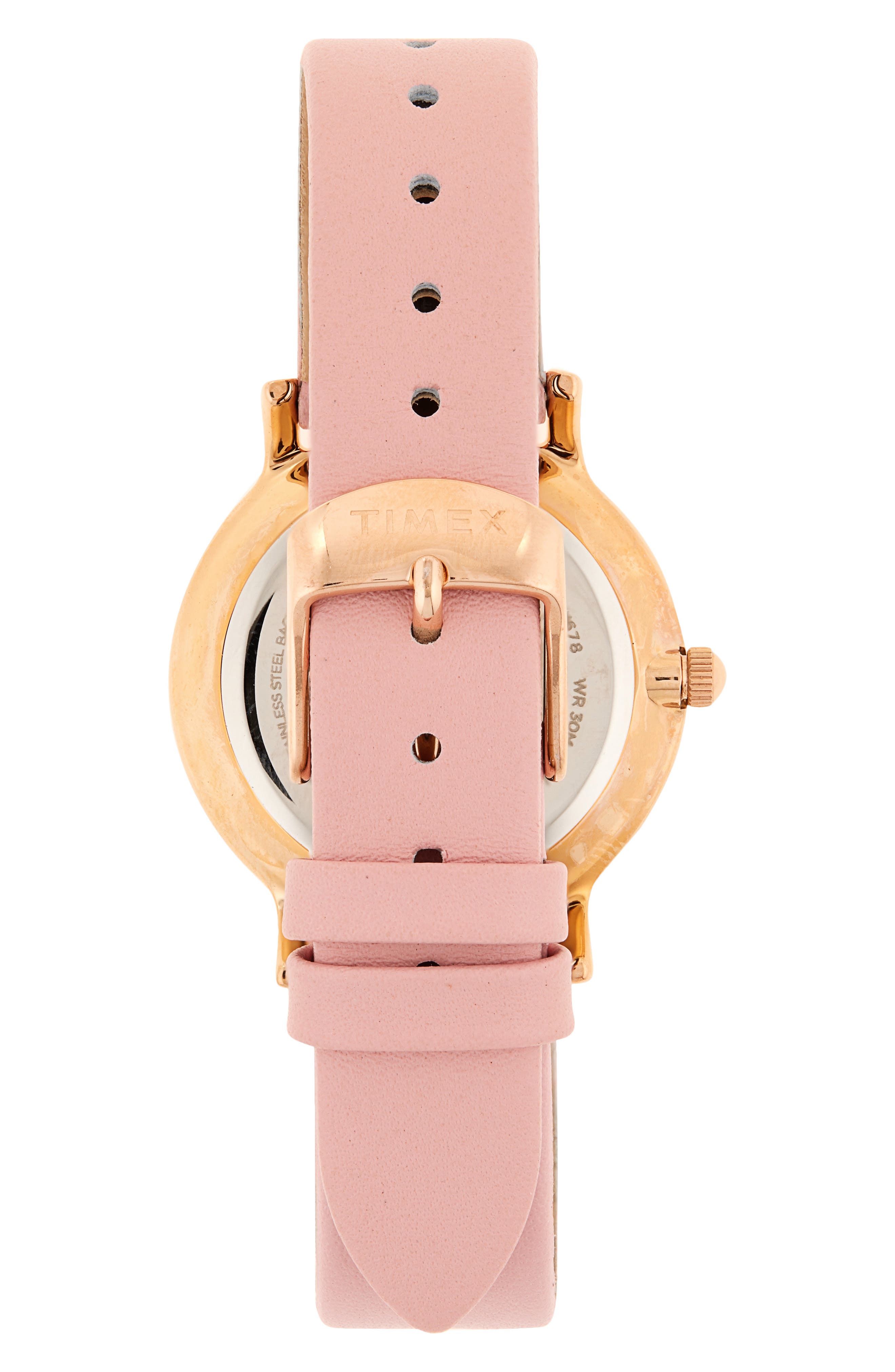 Timex® Transcend Leather Strap Watch, 34mm | Nordstromrack