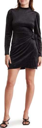 NSR Velvet Mock Neck Long Sleeve Dress | Nordstromrack
