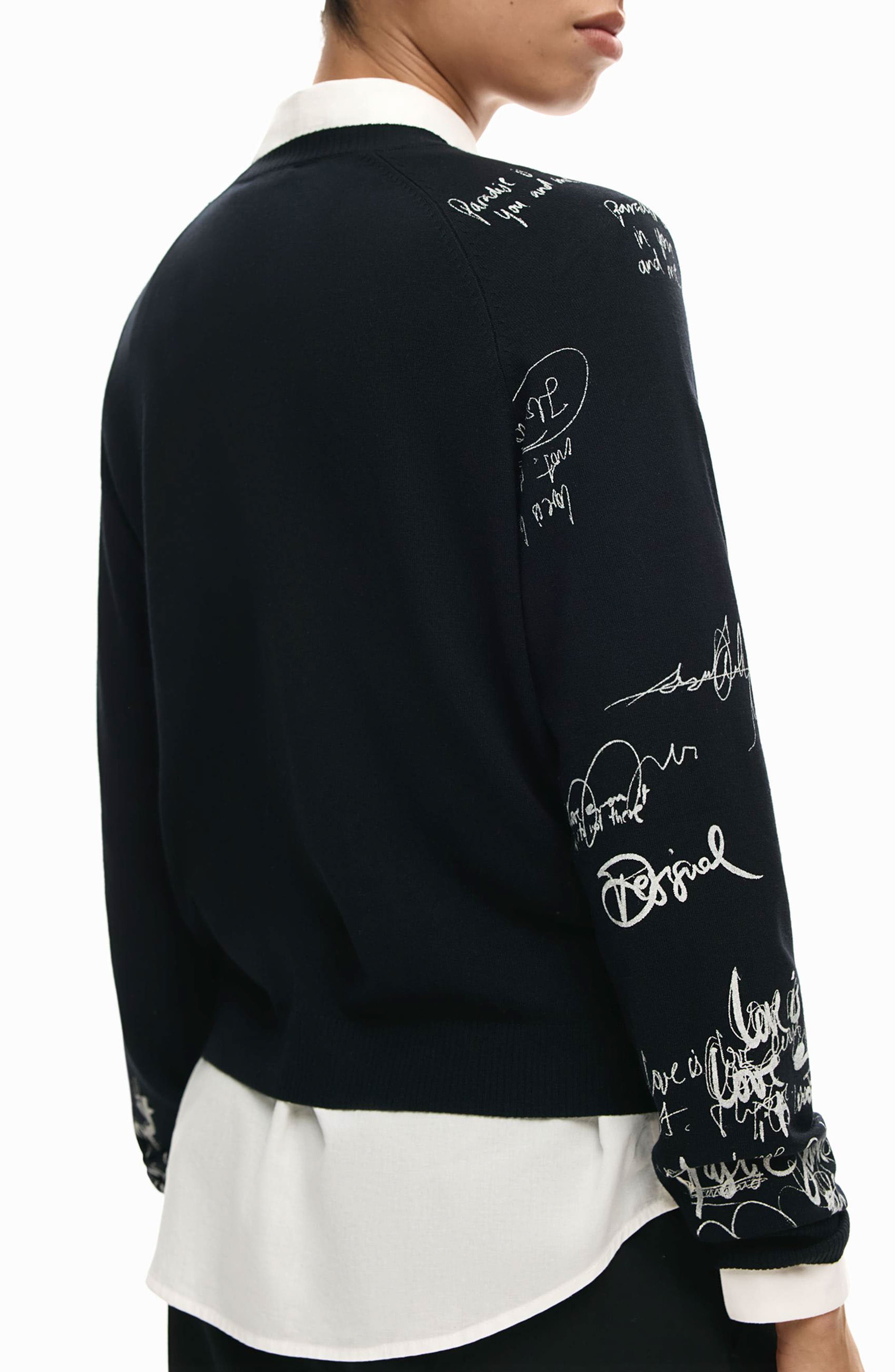 Desigual Fine Gauge Graphic Sweater | Nordstrom