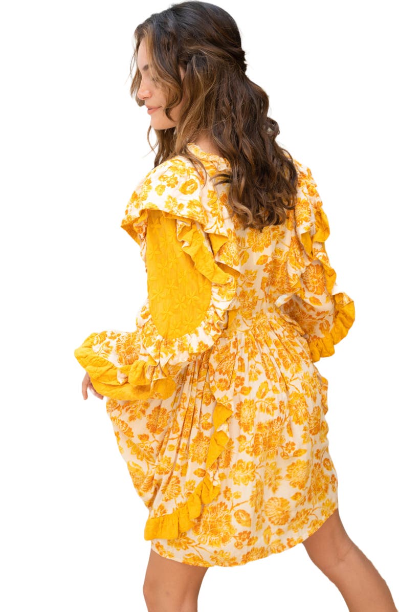 BAROK PARIS Floral Ruffle Long Sleeve Dress | Nordstromrack