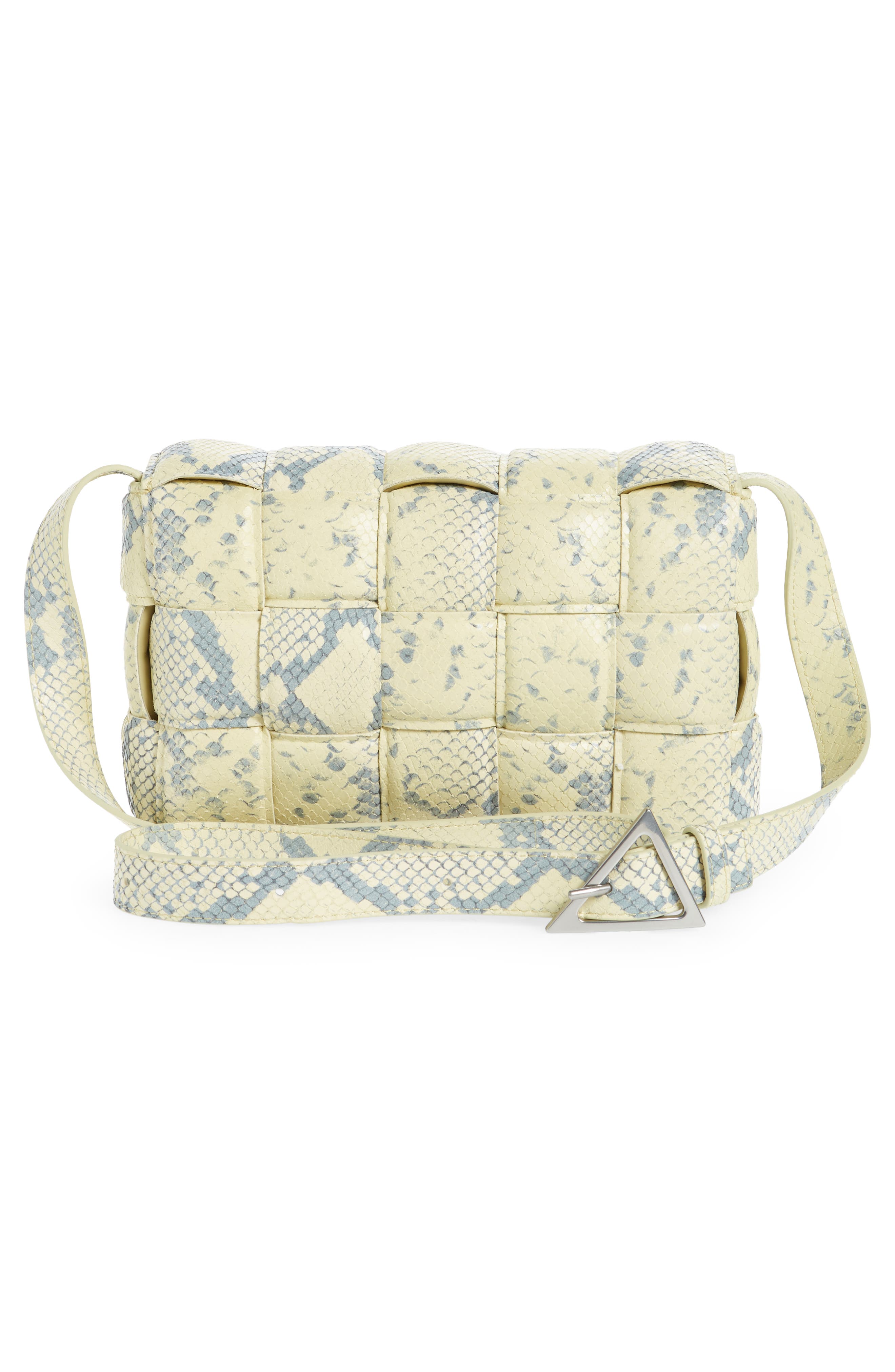 Bottega Veneta Padded Cassette Python Embossed Leather Crossbody Bag ...