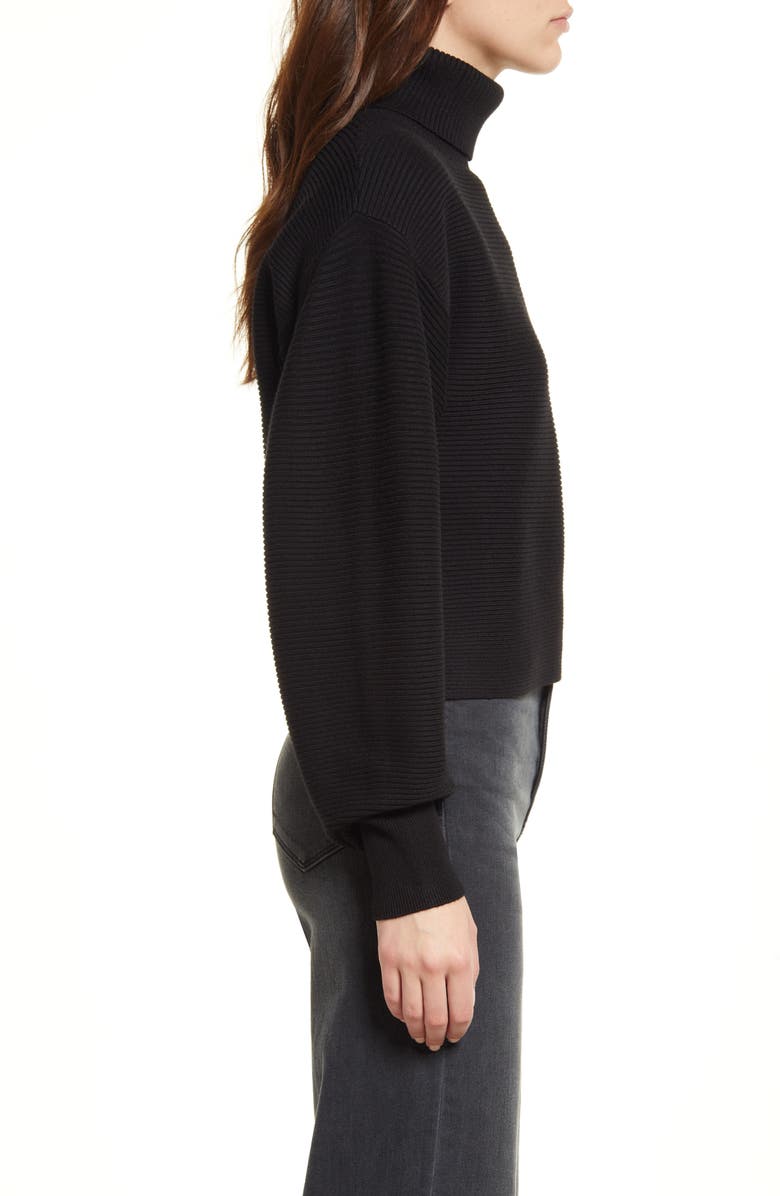 Good American Heavy Rib Mock Neck Crop Pullover | Nordstromrack