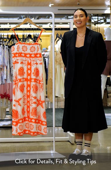 MOON RIVER Floral Print A-Line Dress | Nordstromrack