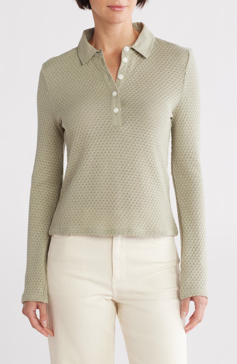 rag & bone Carine Open Stitch Polo | Nordstromrack