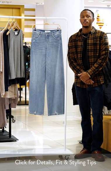 HIDDEN JEANS Chewed Hem Super Wide Leg Jeans | Nordstrom