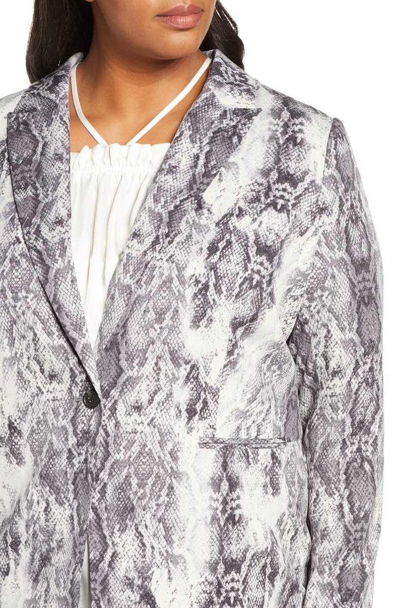 Vince Camuto Demure Snake Print Notch Collar Jacket | Nordstromrack