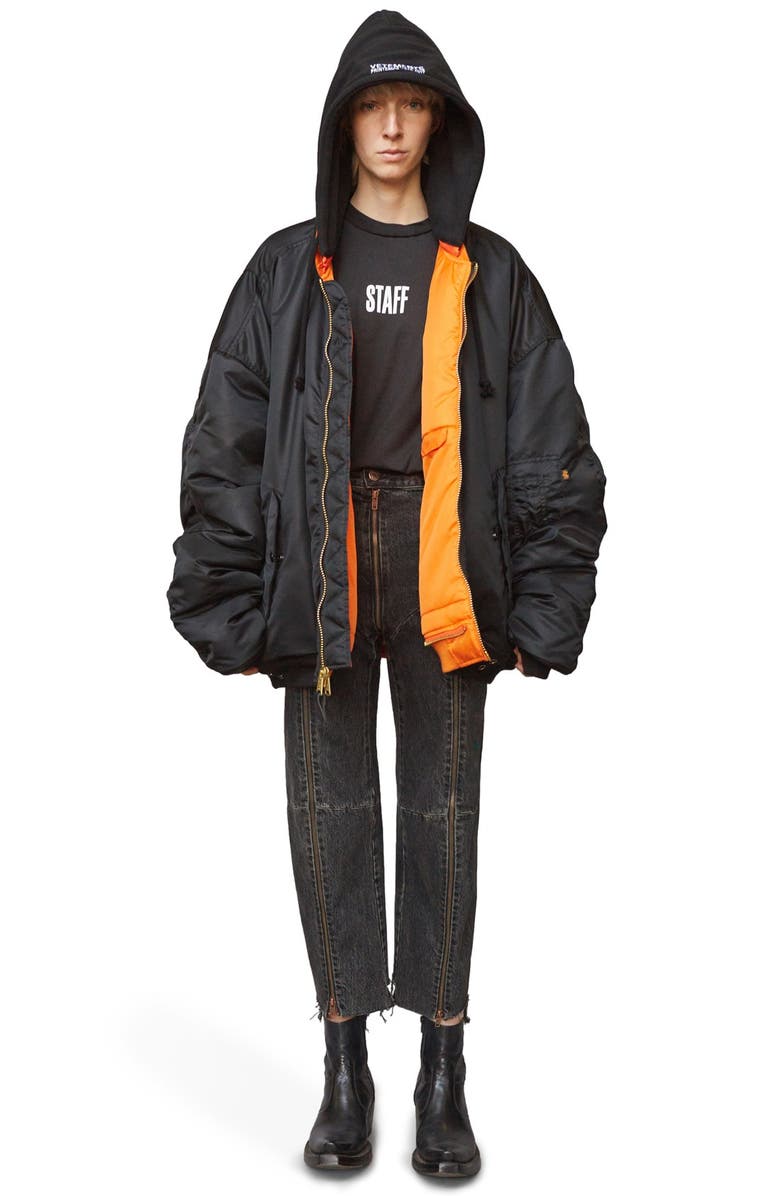VETEMENTS Oversized Reversible Bomber Jacket | Nordstrom