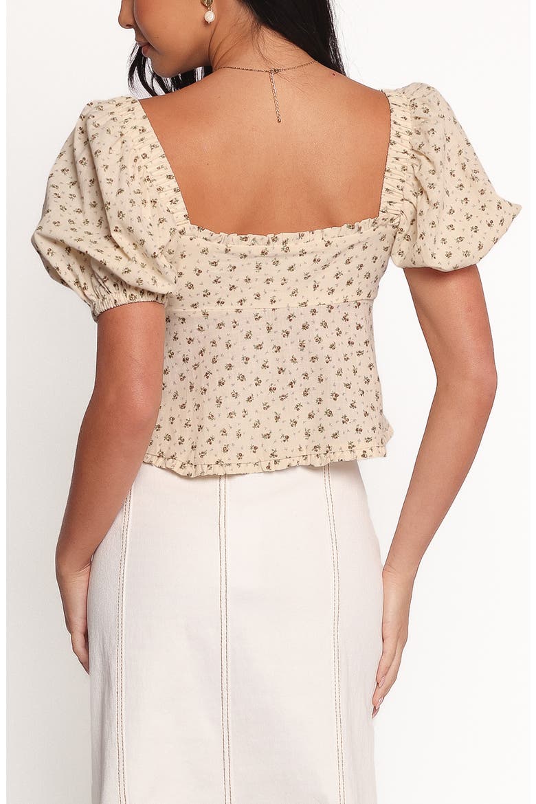 Maud Floral Puff Sleeve Button Front Top (Women) | Nordstromrack
