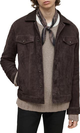 John Varvatos Brandon Suede Trucker Jacket | Nordstromrack