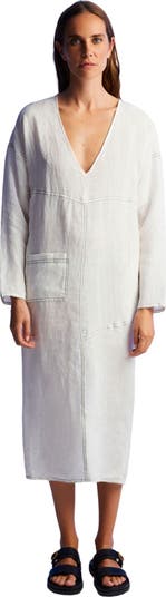 Nocturne Draped Deep V-Neck Dress | Nordstrom