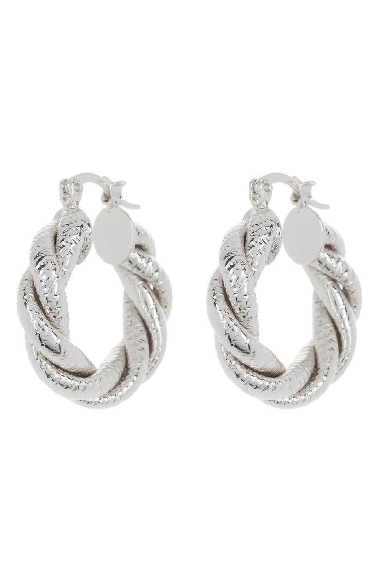 Sterling Forever Esme Braided Hoop Earrings | Nordstromrack