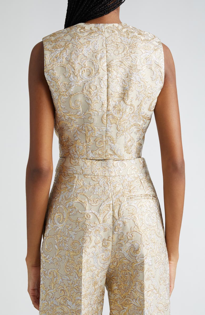 Stella McCartney Metallic Brocade Crop Vest | Nordstromrack