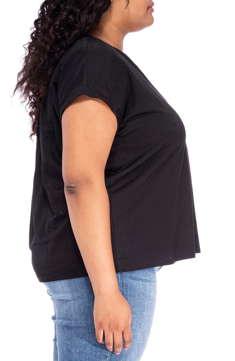 Bobeau Pleat Split Neck Dolman Sleeve Top | Nordstromrack