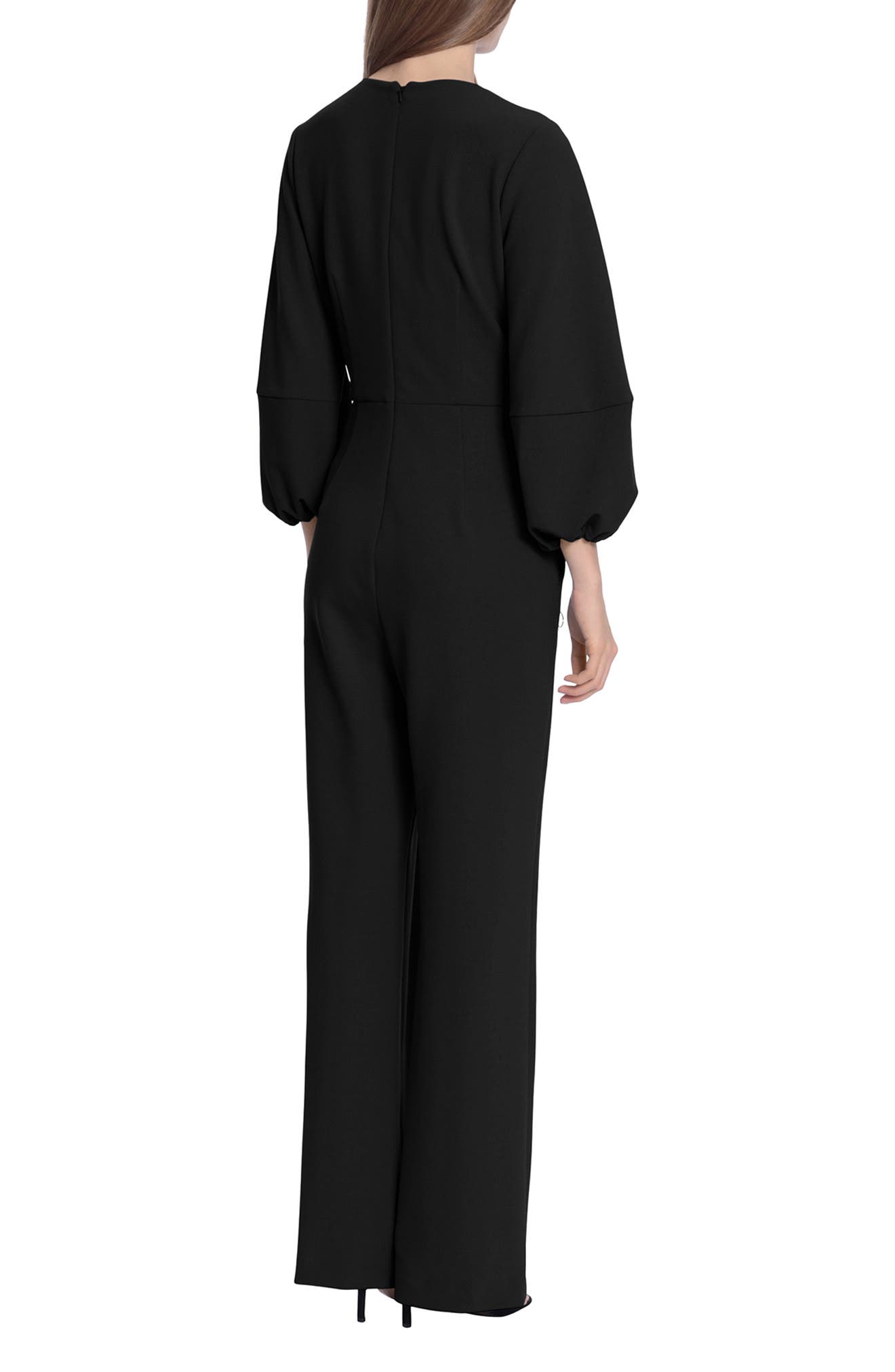 Donna Morgan Keyhole Long Sleeve Scuba Jumpsuit | Nordstromrack