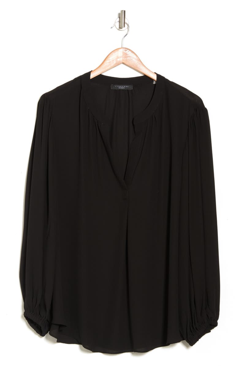 T Tahari Inverted Pleat Long Sleeve Top | Nordstromrack