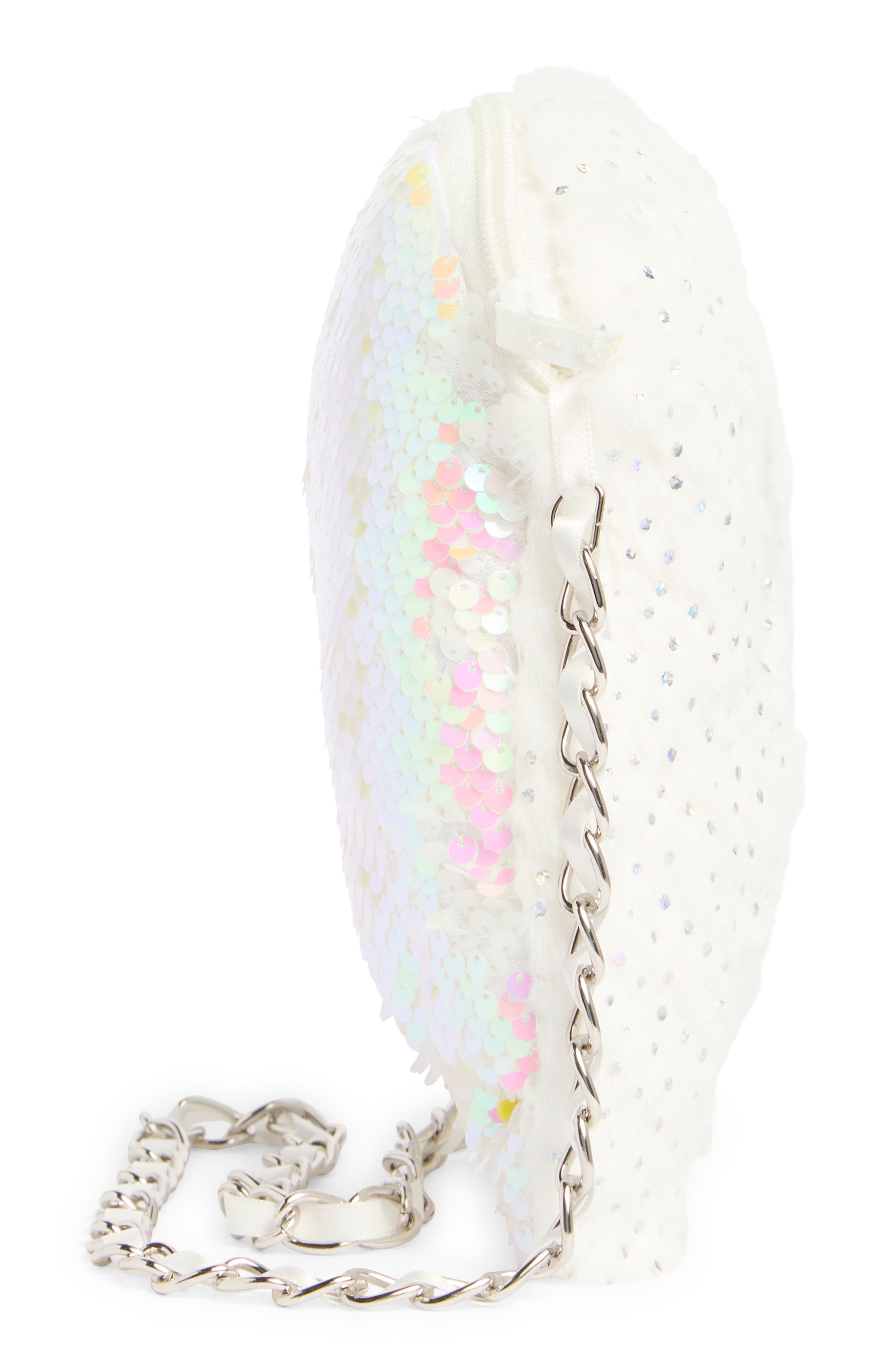 Olly & Me Kids' Halloween Sequin & Faux Fur Ghost Bag | Nordstromrack