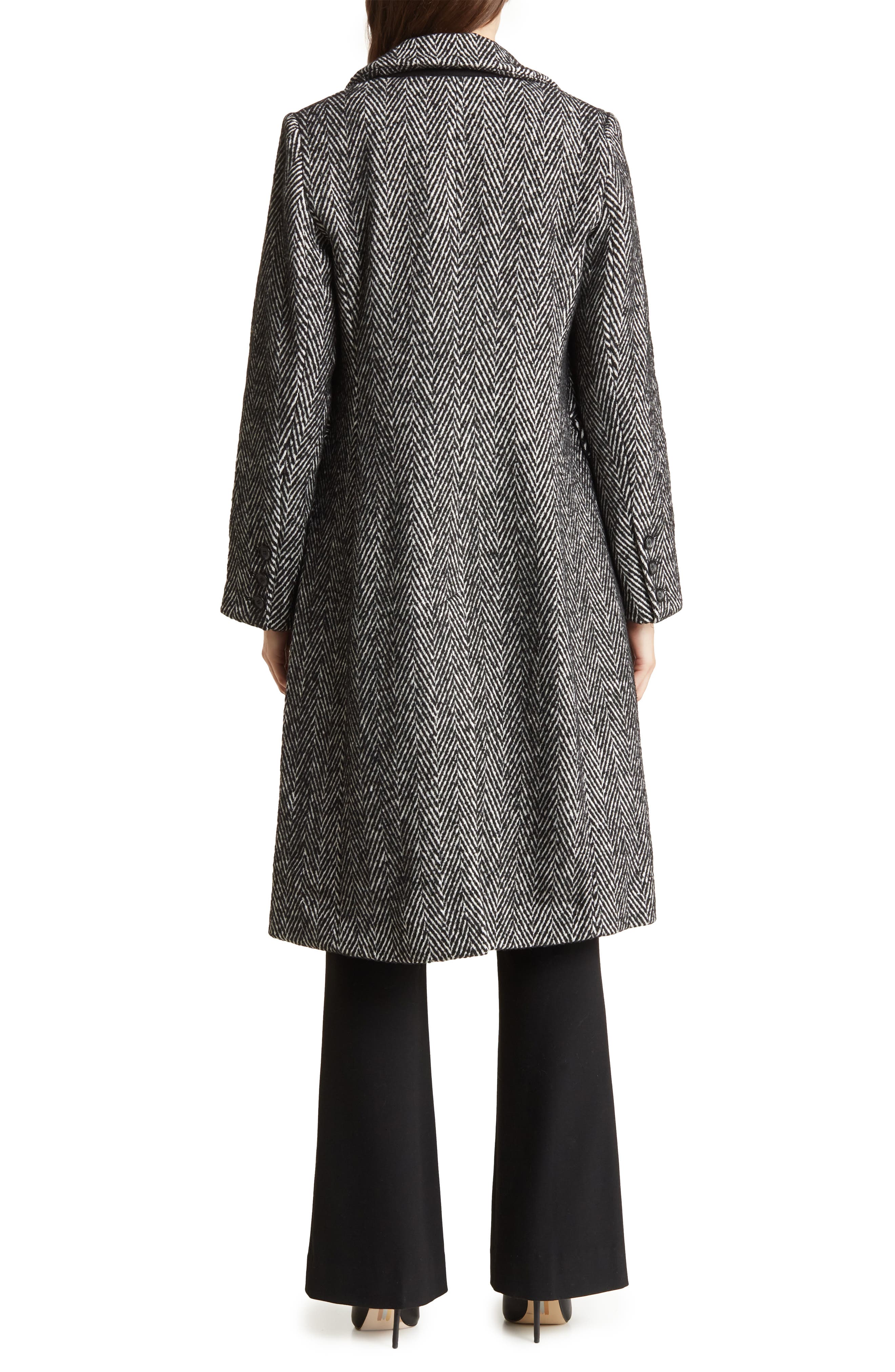 Sam Edelman Reefer Double Breasted Wool Blend Coat | Nordstromrack