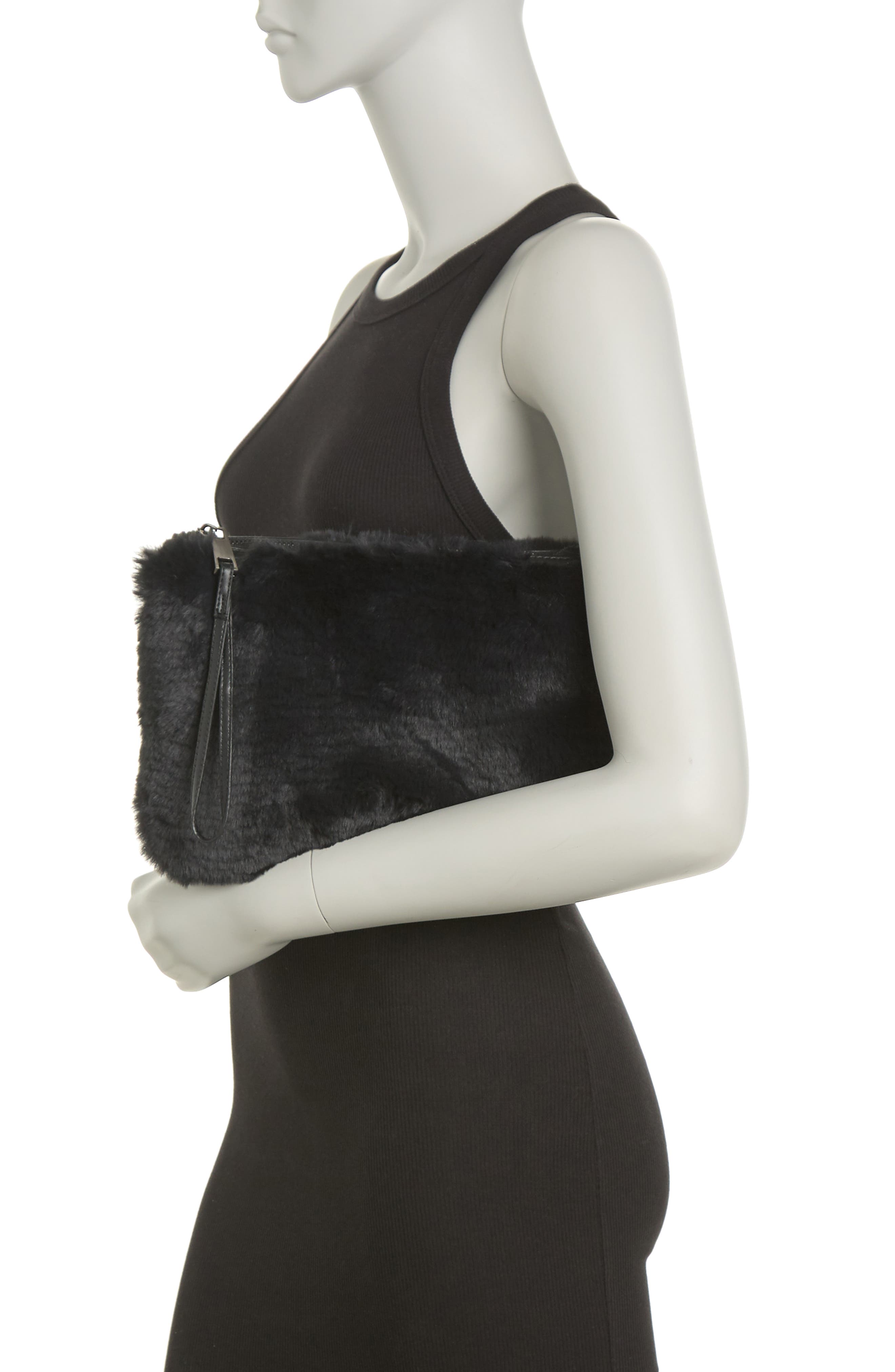 Street Level Faux Fur Wristlet | Nordstromrack