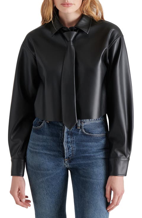 Women's Faux Leather Tops | Nordstrom