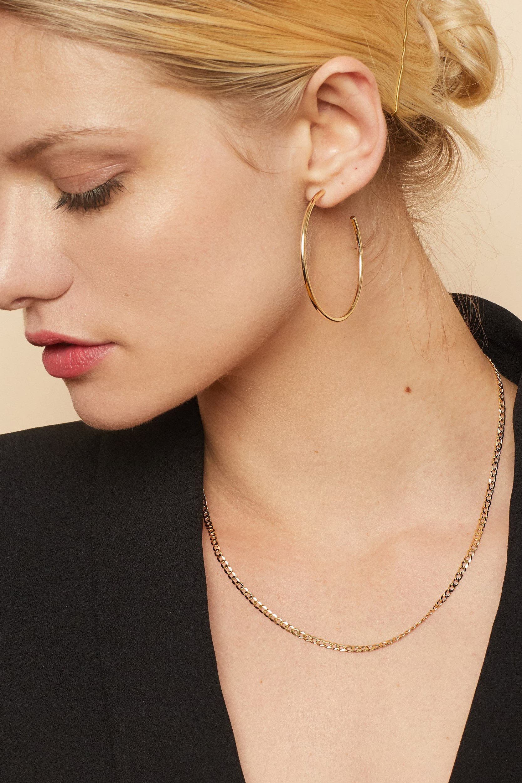 Oradina 10K Gold Carmine Curb Chain Necklace | Nordstrom