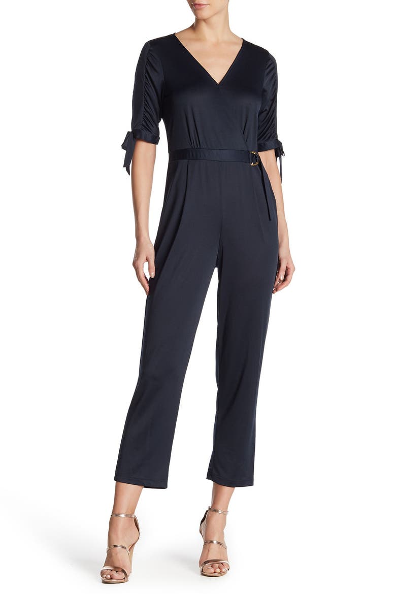 Surplice Neck Belted Jumpsuit (Women) | Nordstromrack