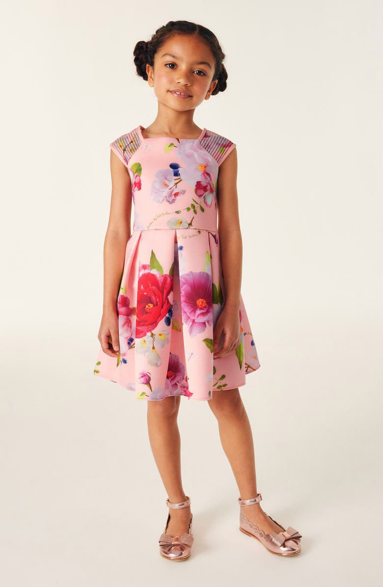 Baker by Ted Baker Kids' Paper Floral Scuba Dress | Nordstromrack