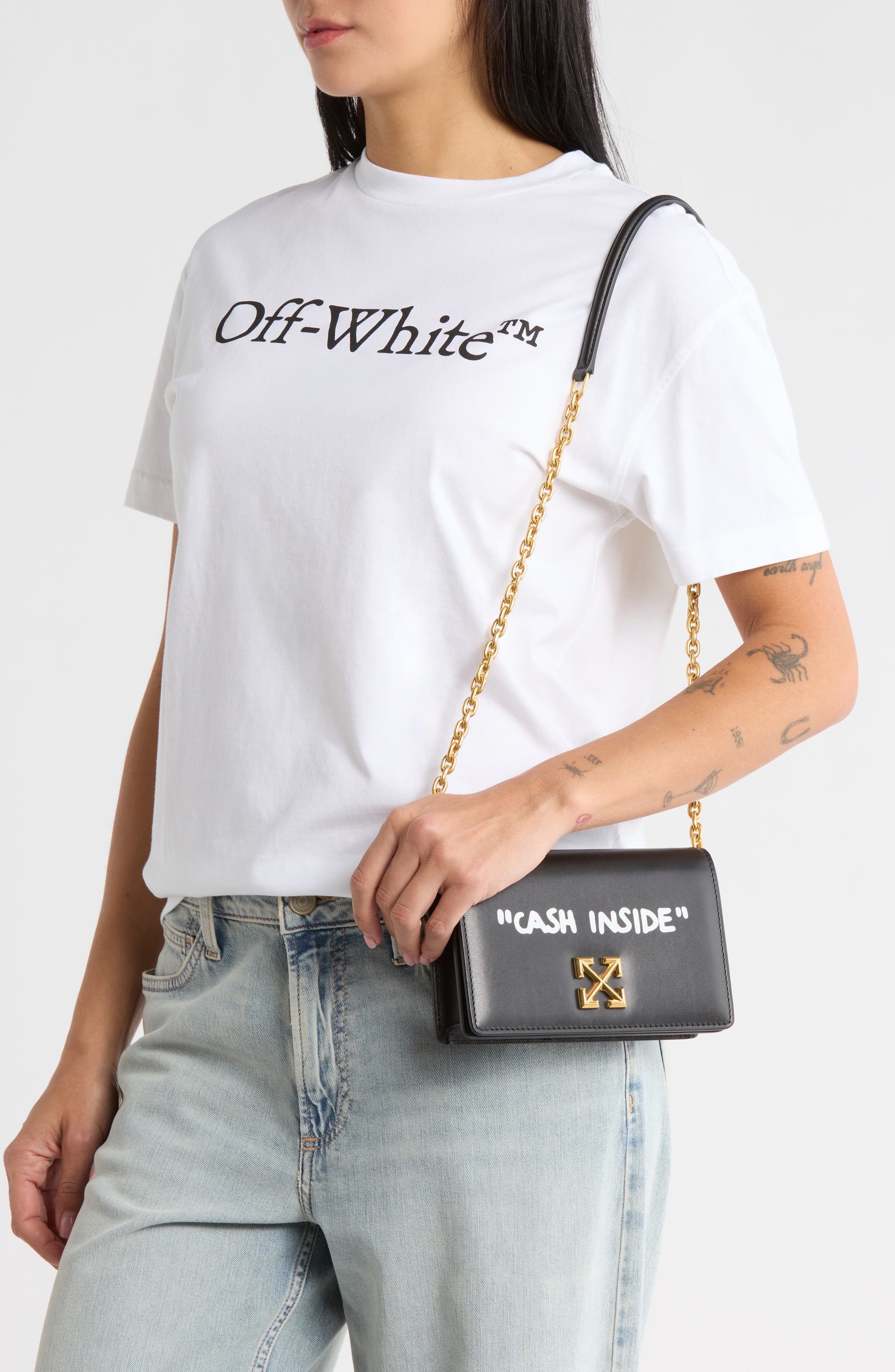 Off-White Jitney 0.5 Quote Leather Shoulder Bag | Nordstromrack