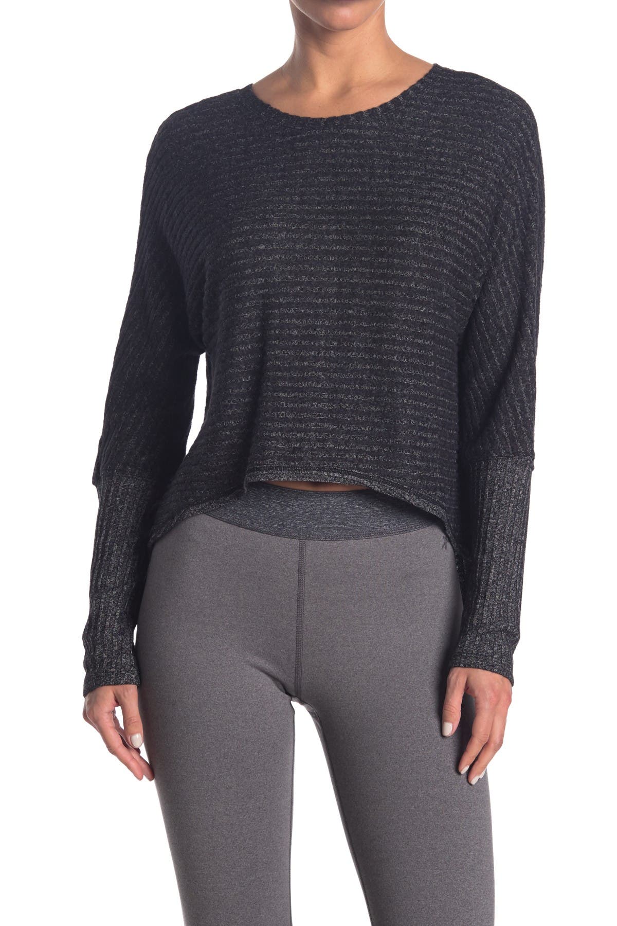 Splendid Ribbed Split Back Tunic | Nordstromrack