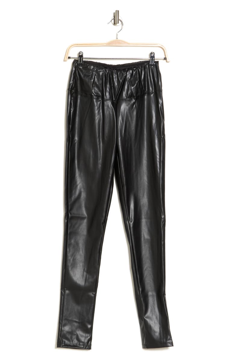MAX STUDIO Vegan Leather Wide Waist Leggings | Nordstromrack