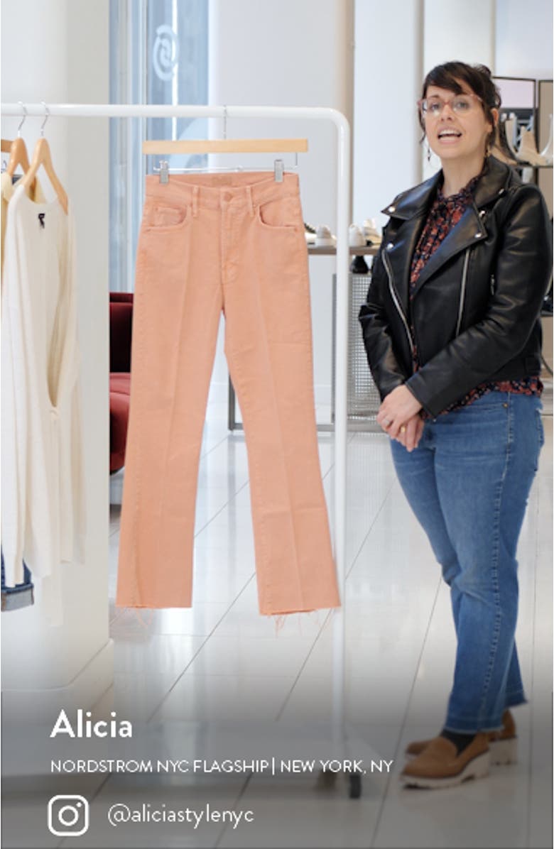 MOTHER The Insider Frayed Hem High Waist Ankle Jeans | Nordstromrack