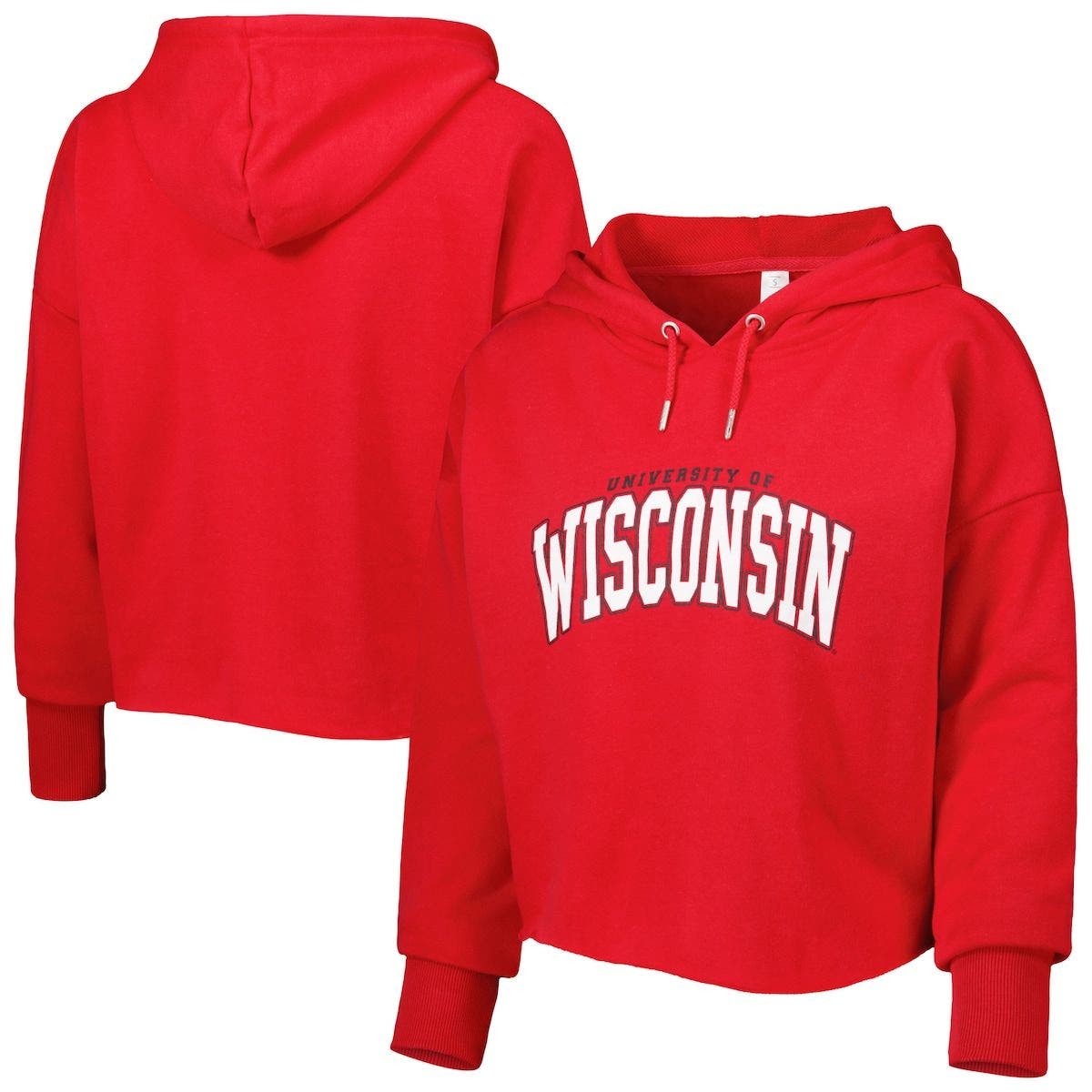 ZOOZATZ Women's ZooZatz Red Wisconsin Badgers Core University Cropped ...