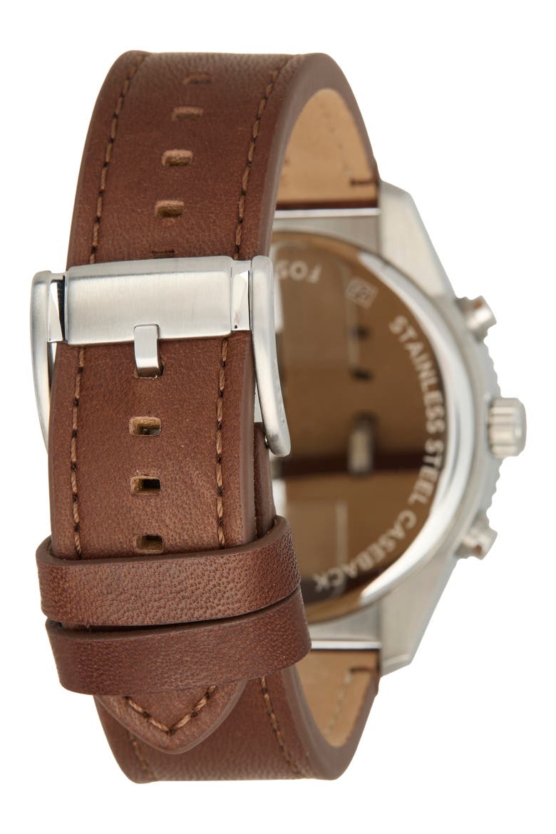 Brox Multifunction Leather Strap Watch, 50mm (Men) | Nordstromrack