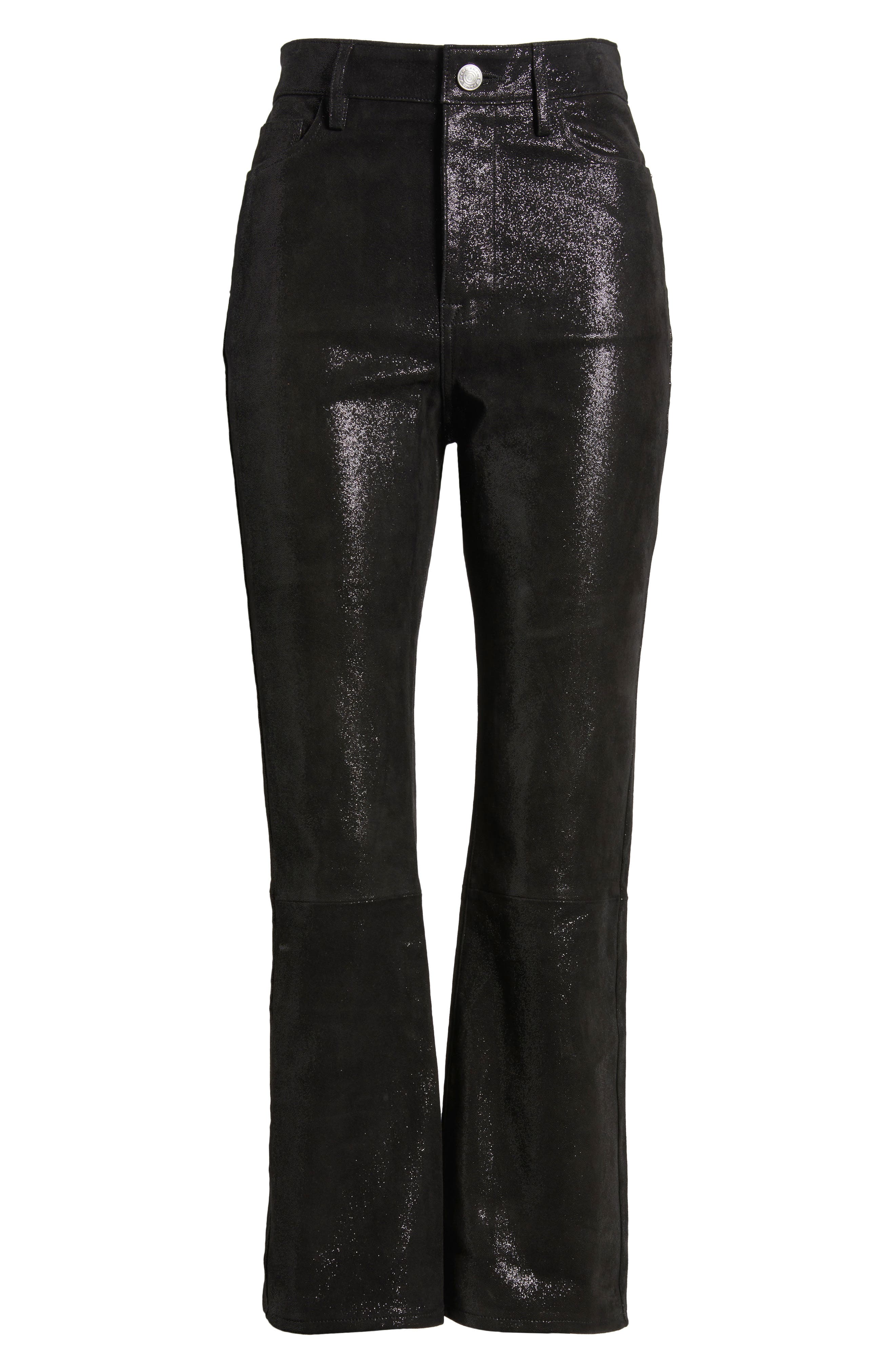 FRAME Le Crop Mini Bootcut Suede Pants | Nordstromrack