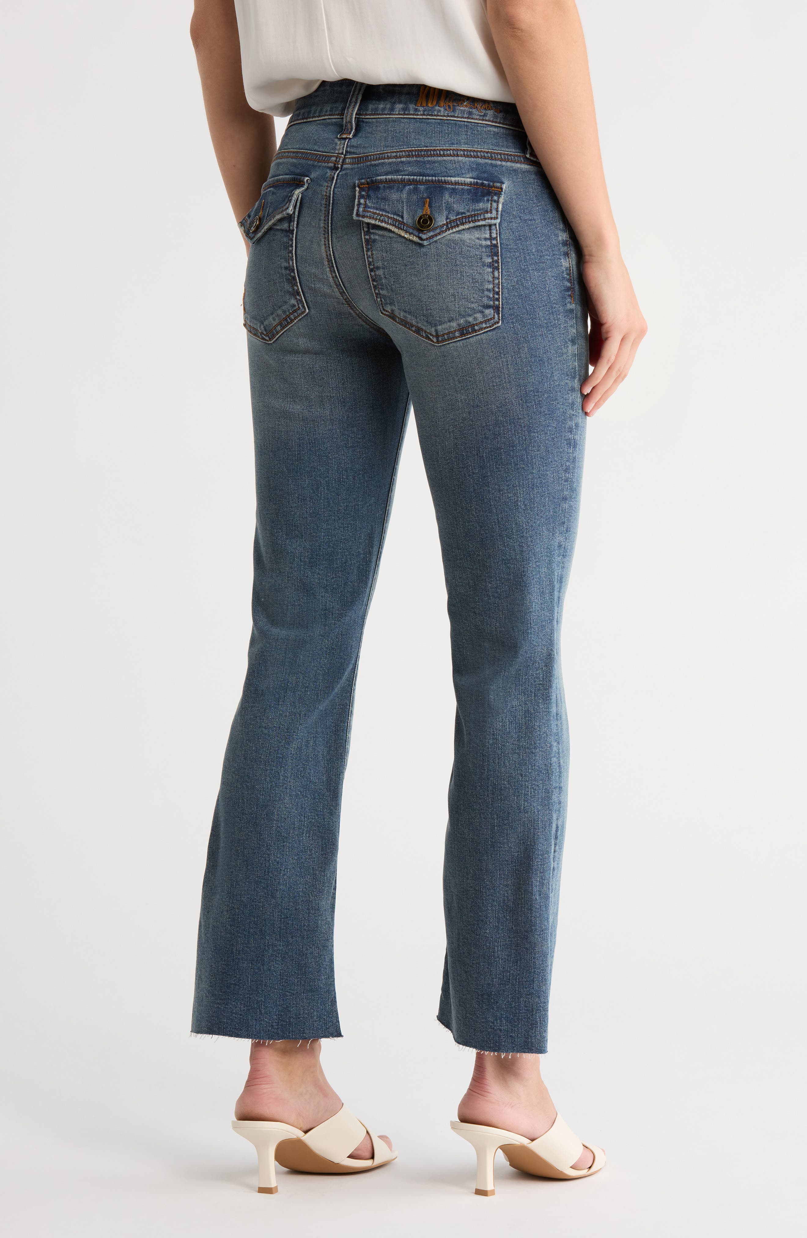 KUT from the Kloth Nikki Raw Hem Ankle Flare Leg Jeans | Nordstromrack