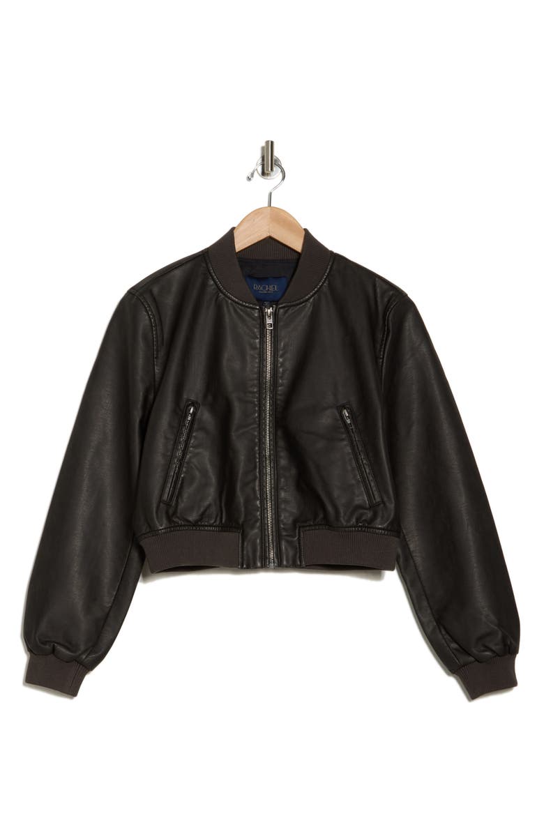 RACHEL Rachel Roy Faux Leather Bomber Jacket | Nordstromrack