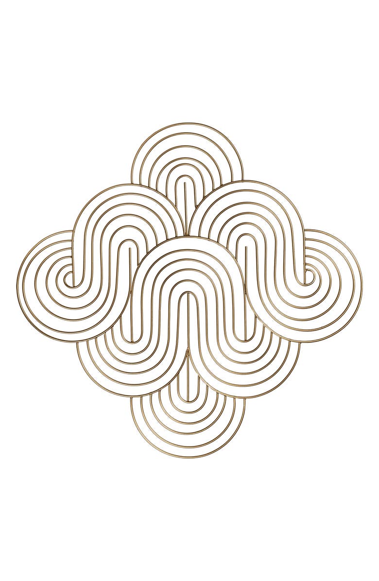 STRATTON HOME DECOR Gold Waves Metal Wall Art | Nordstromrack