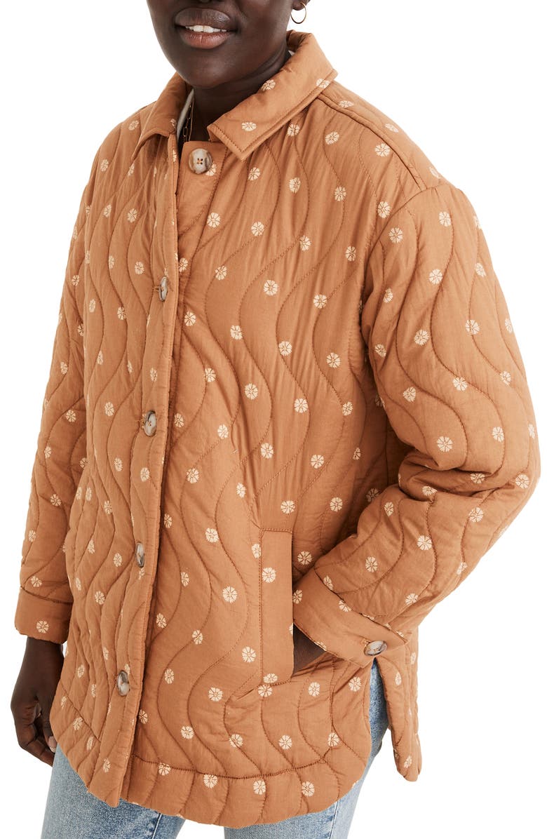 Madewell Belrose Bloom Dot Quilted Shirt Jacket | Nordstromrack