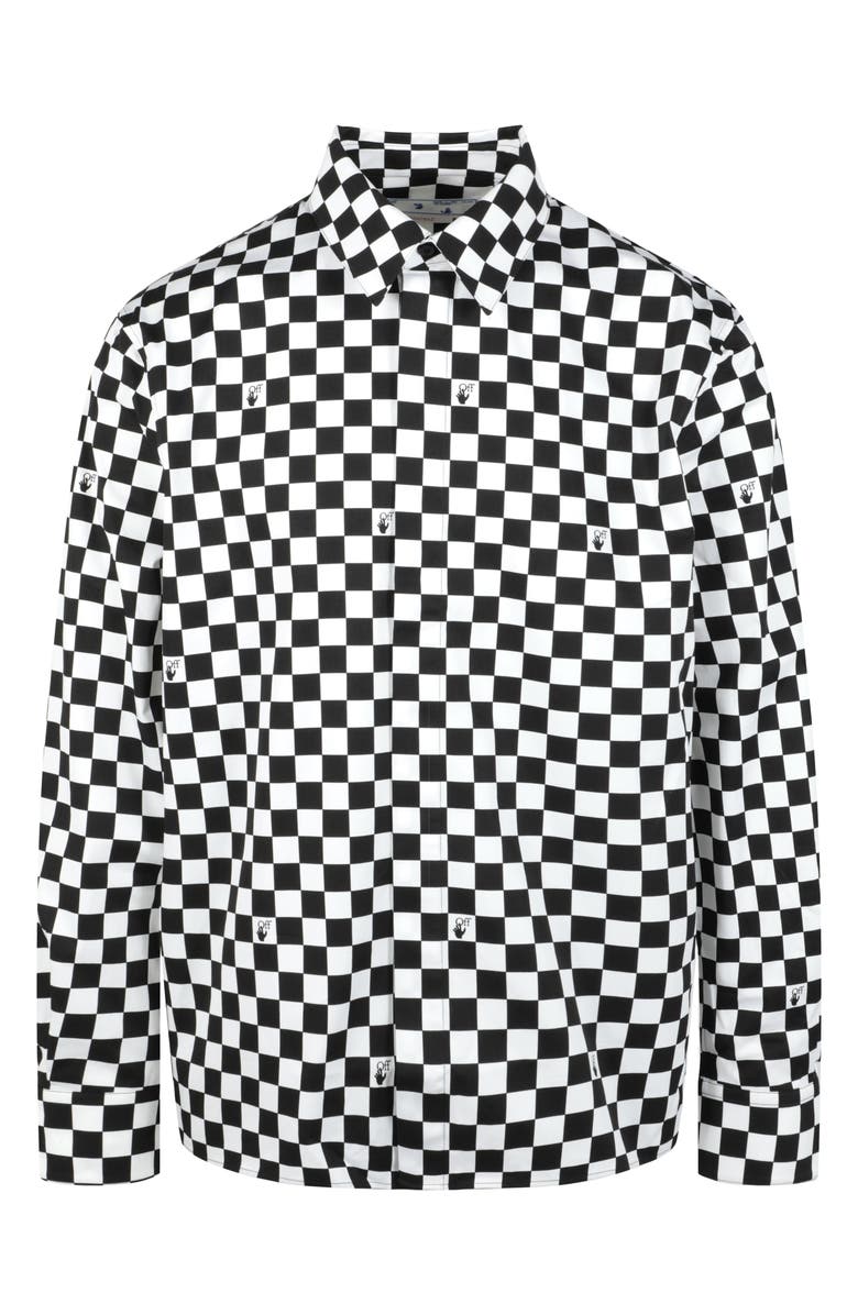 Off-White Check Skate Cotton Button-Up Shirt | Nordstromrack