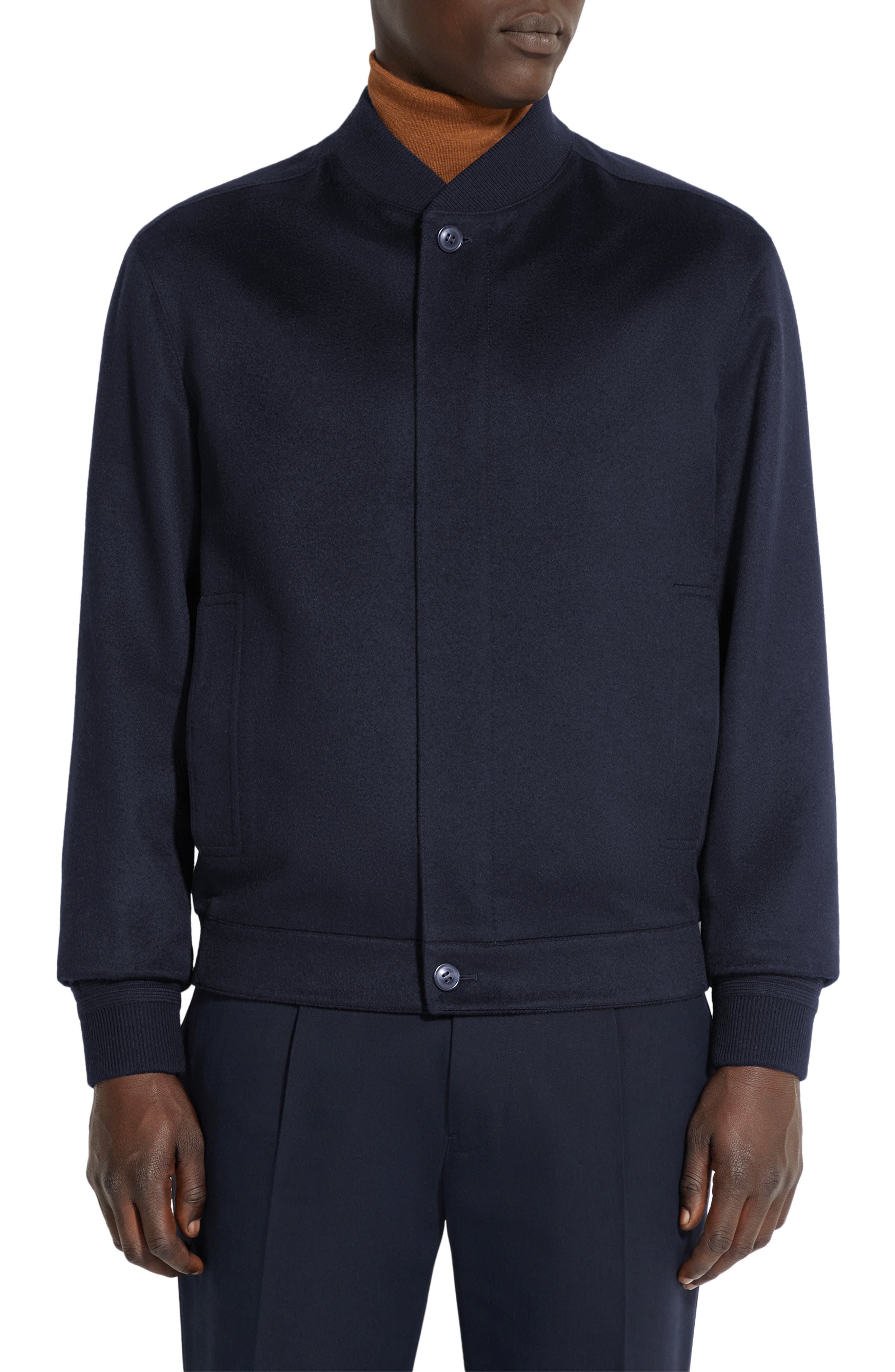 ZEGNA Oasi Cashmere Elements Water Repellent Bomber Jacket | Nordstrom