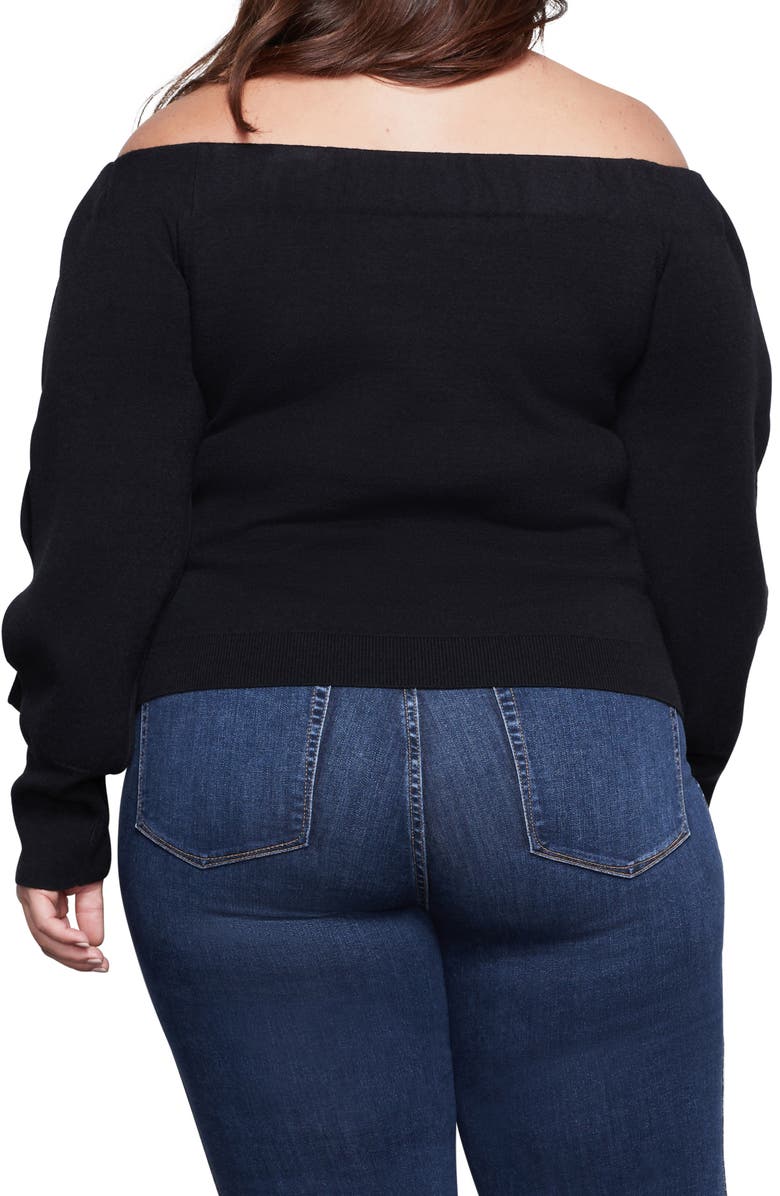 Good American Off the Shoulder Sweater with Slit Sleeves | Nordstromrack